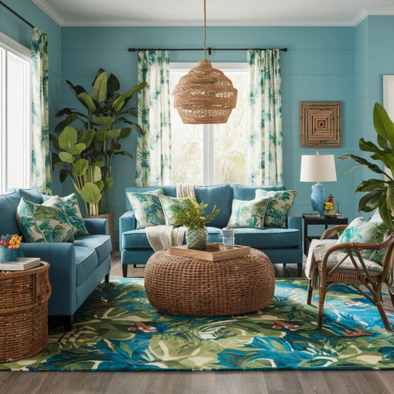 12 Inspiring Blue and Green Living Room Color Ideas to Try Now - Home ...