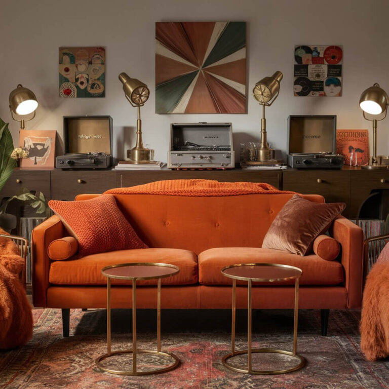 12 Trendy Orange Couch Living Room Makeover Ideas - Home Decor Palace