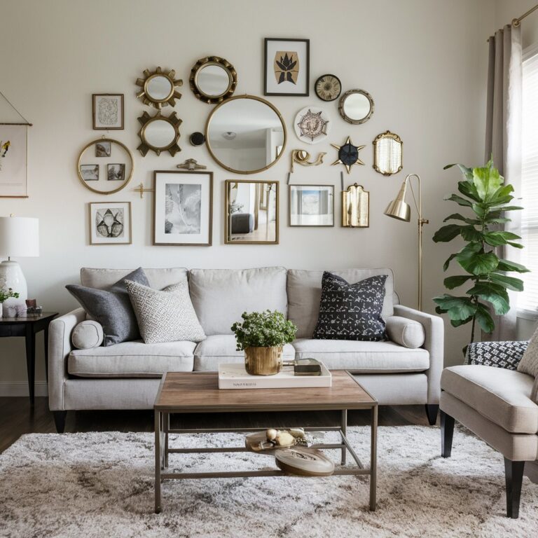 11 Creative Mirror Wall Designs for Your Living Room Decor - Home Decor ...