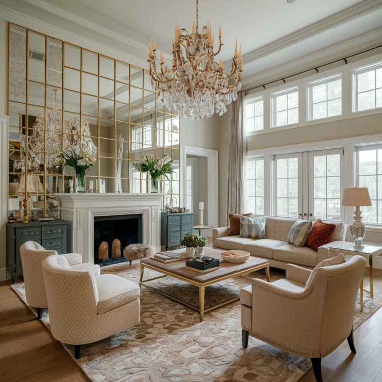 11 Creative Mirror Wall Designs for Your Living Room Decor - Home Decor ...