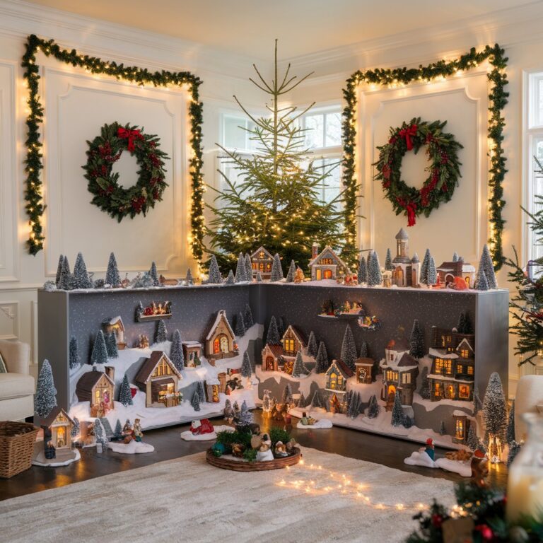 10 Easy Christmas Village Display Ideas DIY - Home Decor Palace