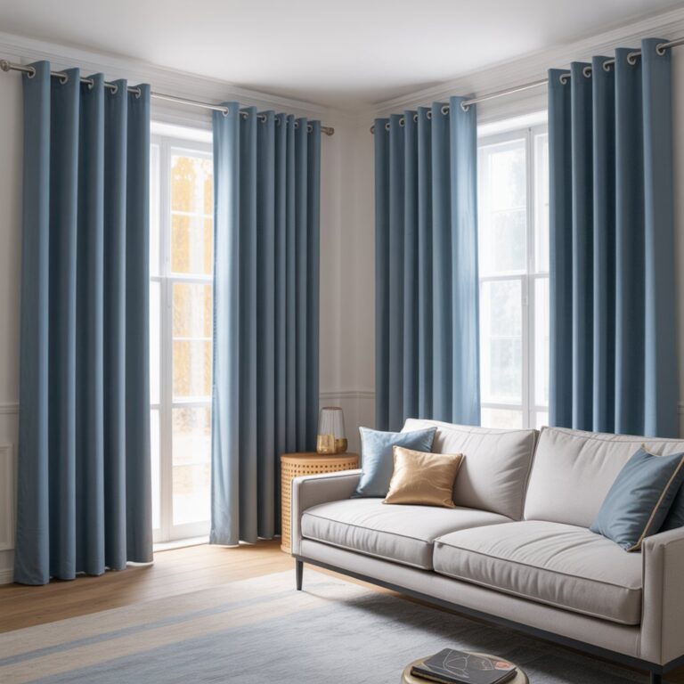 14 Stunning Blue Curtain Ideas That Will Instantly Transform Your ...