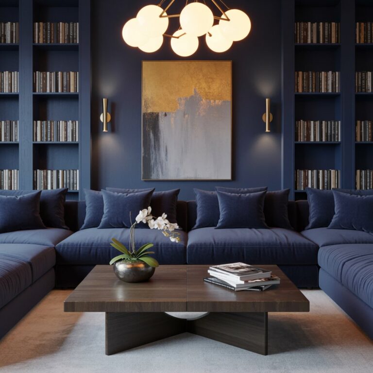 These Navy Blue Living Room Color Inspirations Will Blow Your Mind ...